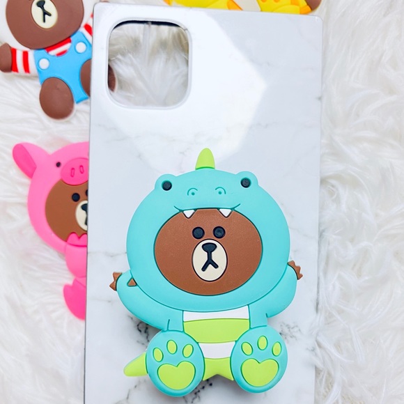 Accessories | New Brown Bear Dino Costume 3d Pop Socket | Poshmark